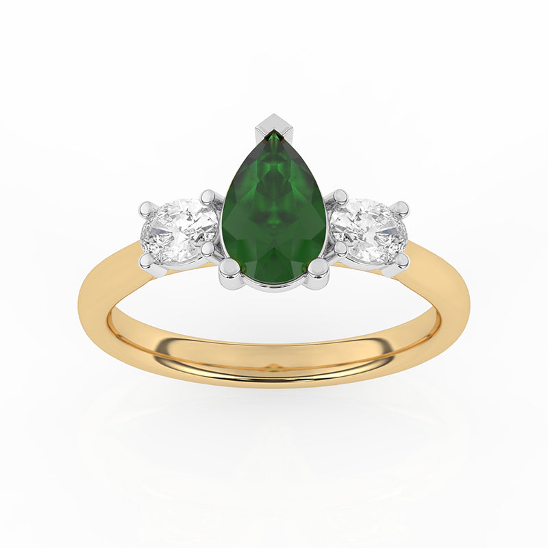 Lab Grown Emerald & Diamond Ring 1.30ct – The Jewel Box Newtownards